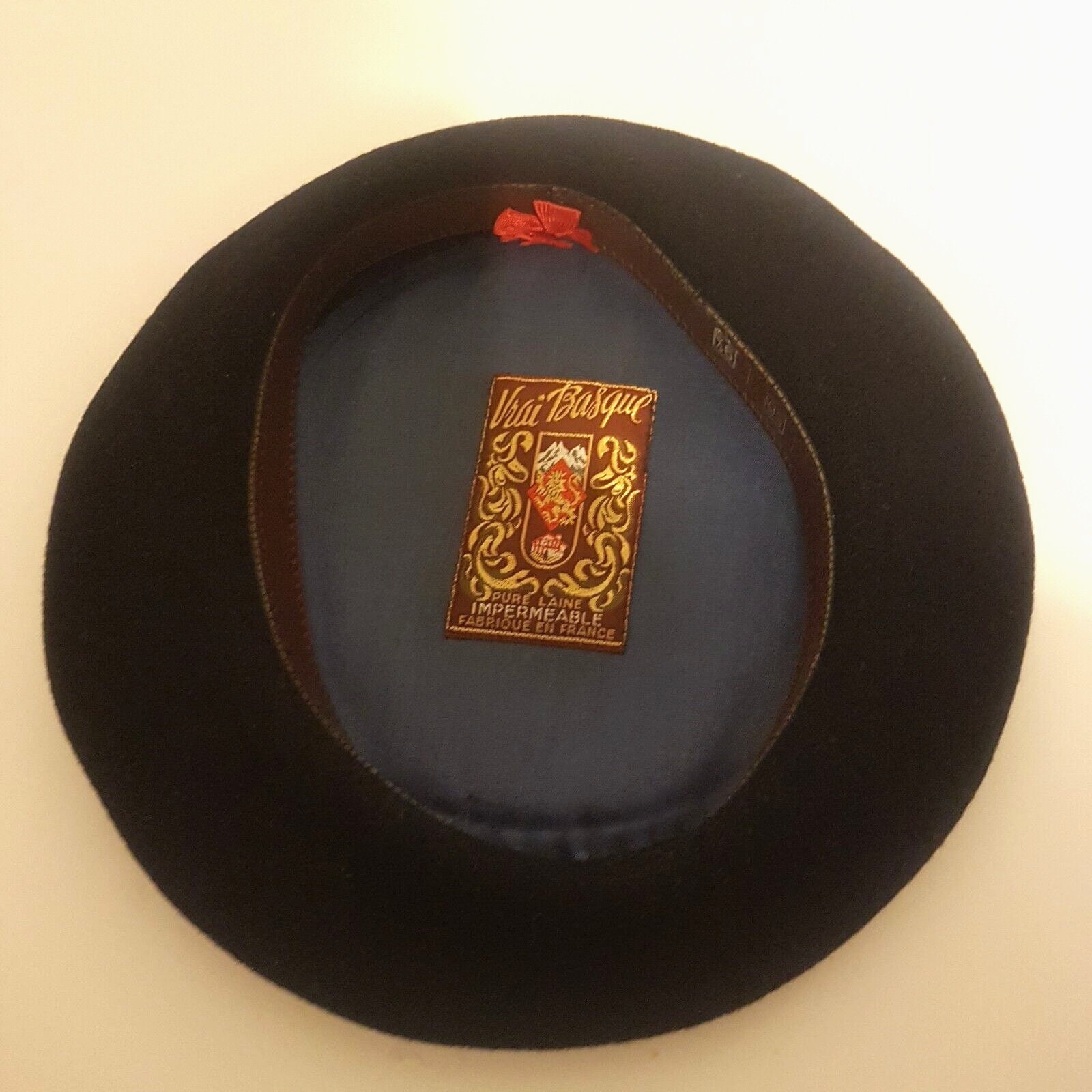 Vintage Vrai Basque French Made Beret Size 9.5/56 Pure Laine Pure Wool ...