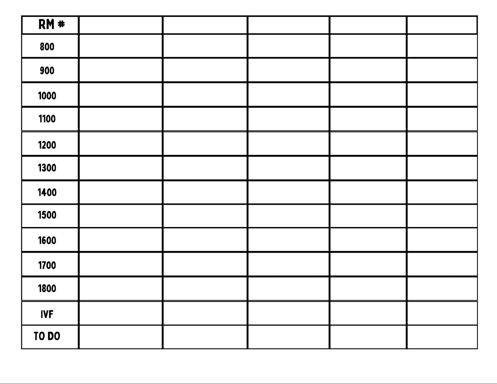 Hourly Nursing Shift Planner, Night Shift/day Shift 5 Patient Sheet ...