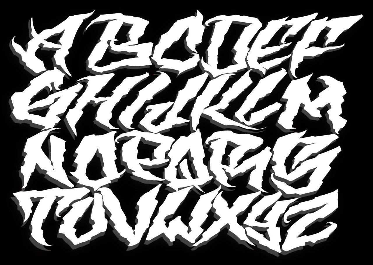 Graffiti Alphabet Fonts A Z