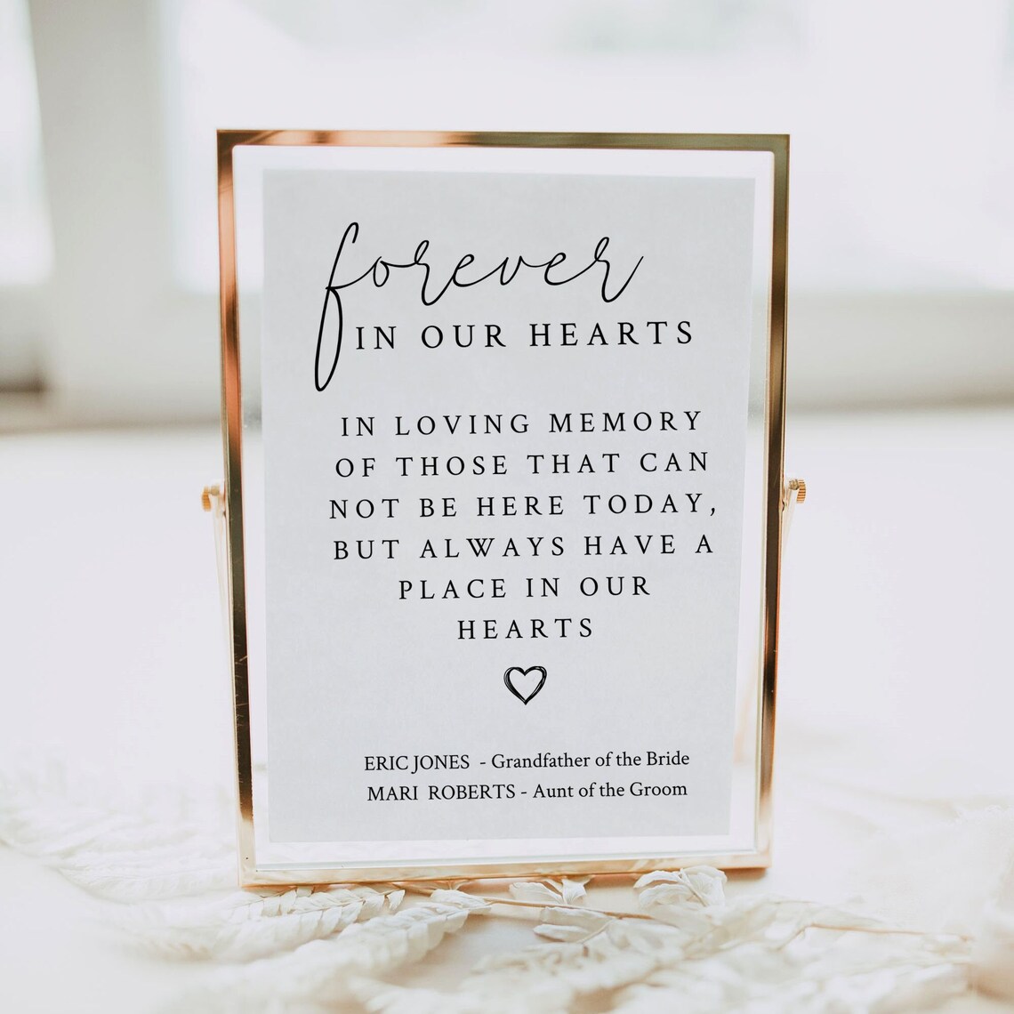 In Loving Memory Wedding Sign Template in Loving Memory Table Sign in ...