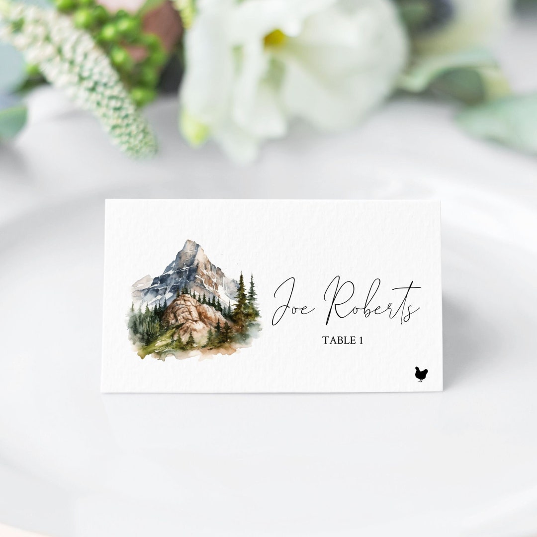 Place Cards Mountain Wedding Table Name Cards Wedding - Etsy