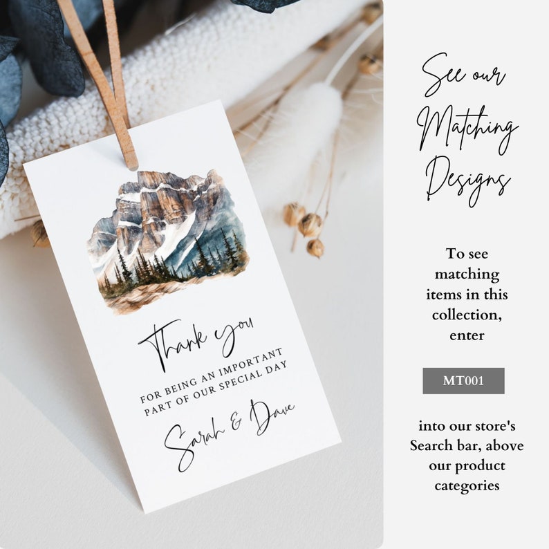 Place Cards Mountain Wedding Table Name Cards Wedding - Etsy