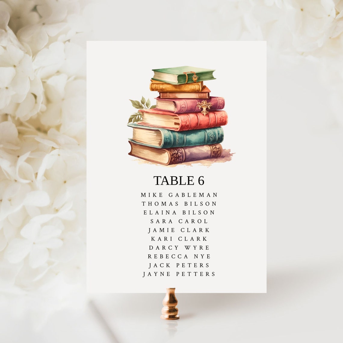 Book Themed Table Numbers Table Numbers Template Book Wedding Seating ...