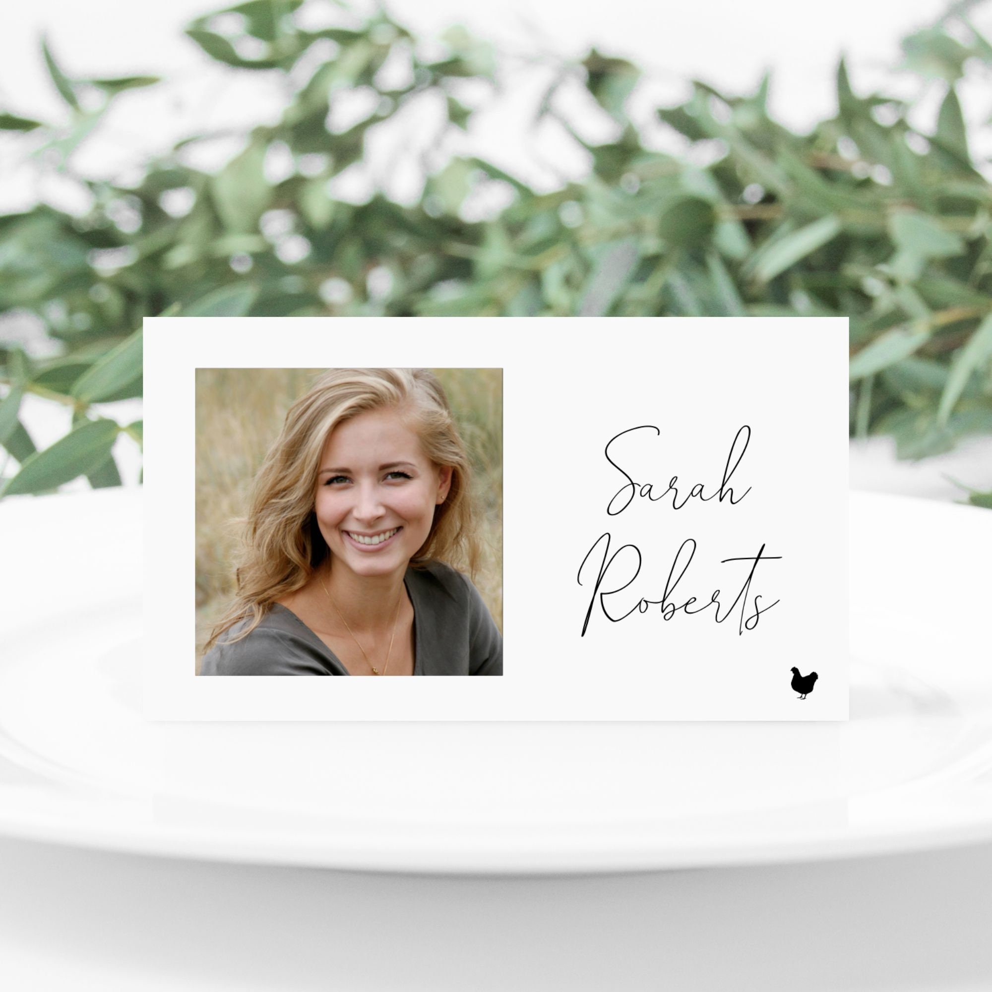Place Cards With Photo, Place Card Template, Minimalist Place Card ...