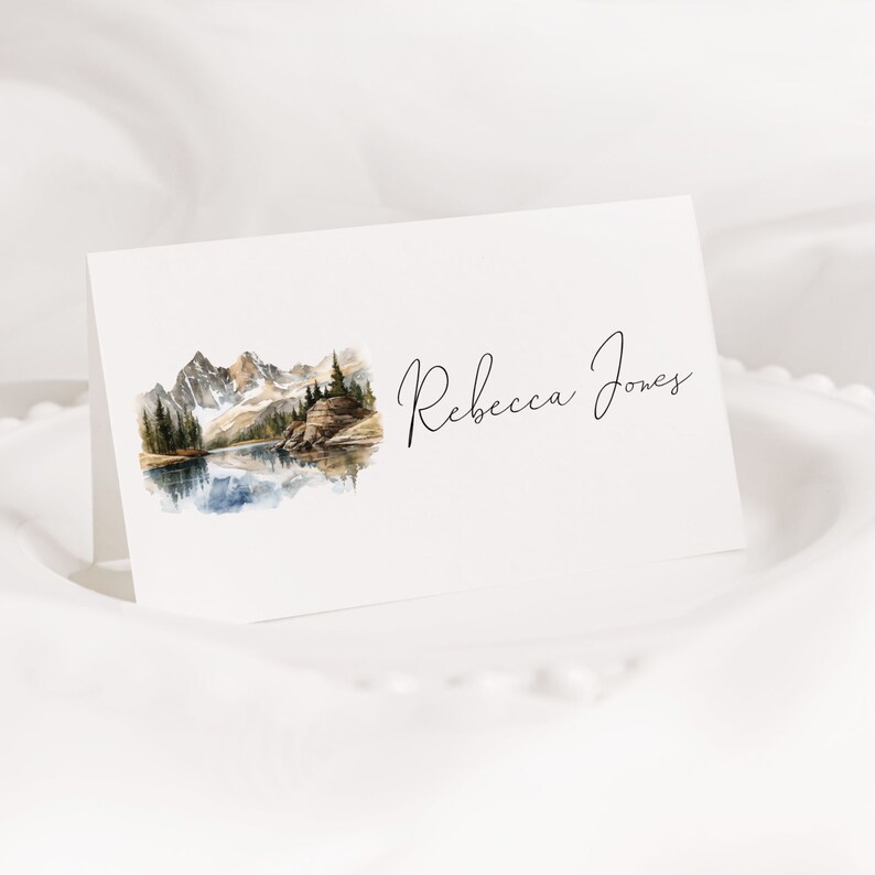 Place Cards Mountain Wedding Table Name Cards Wedding - Etsy