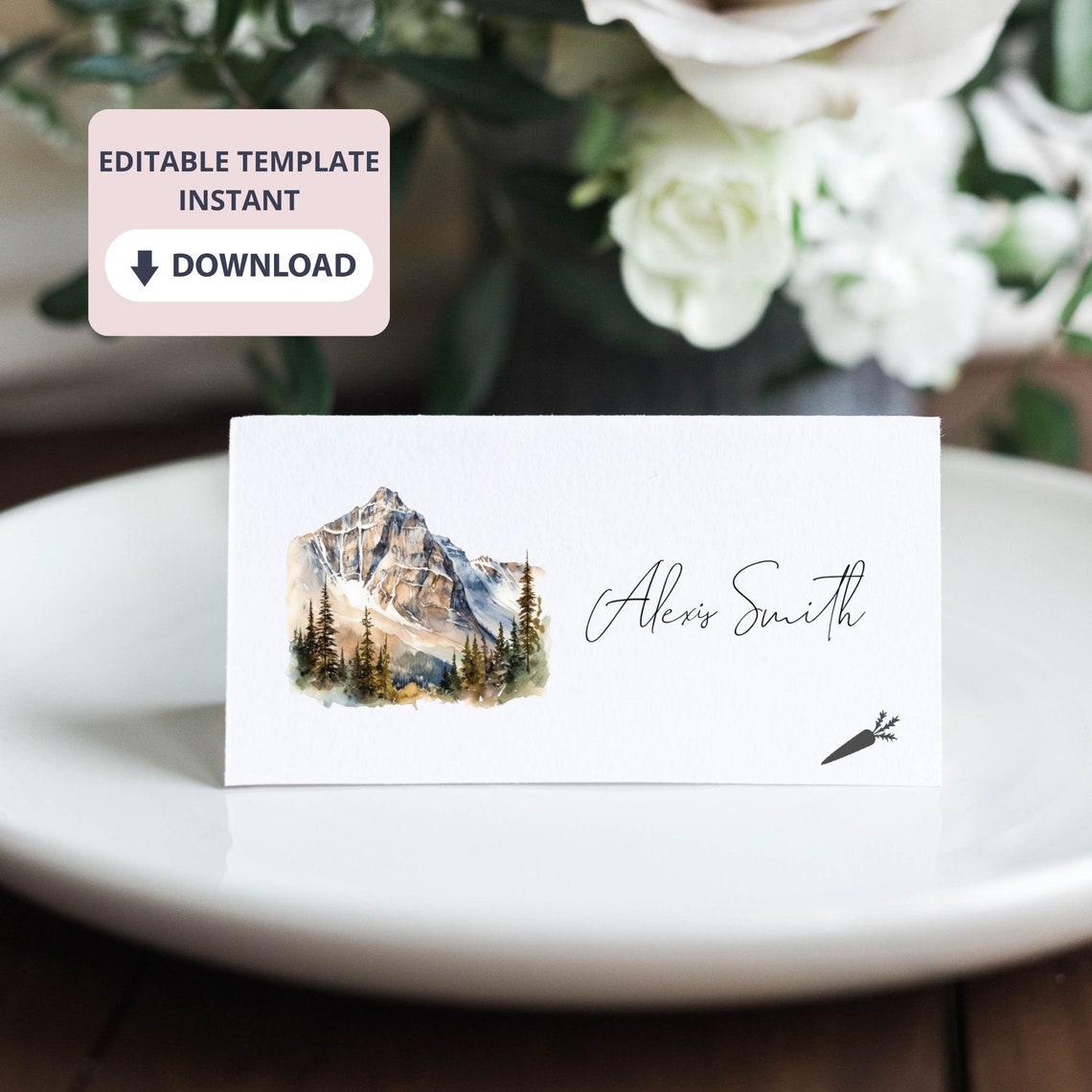 Place Cards Mountain Wedding Table Name Cards Wedding - Etsy