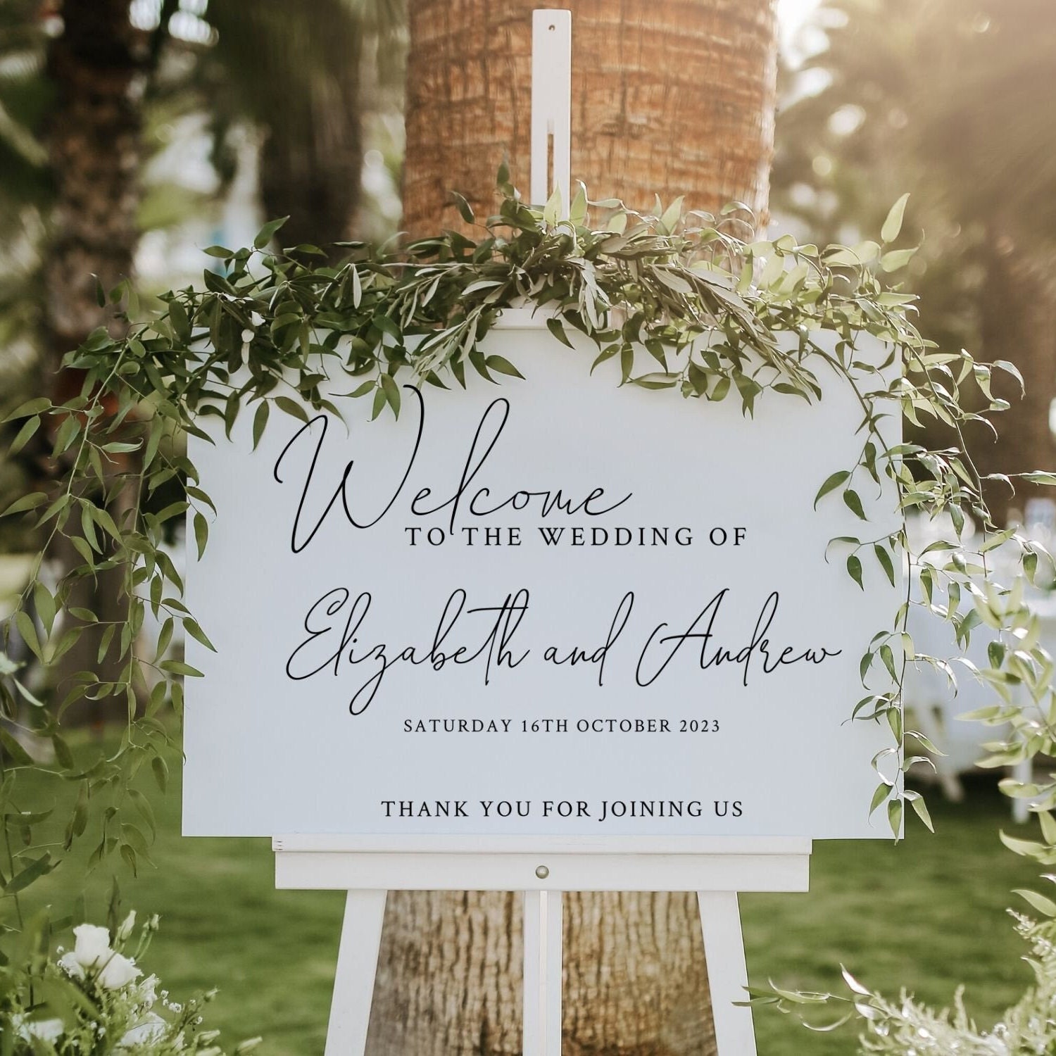 Welcome to Wedding Sign Font Template Minimalist Wedding Welcome Sign ...