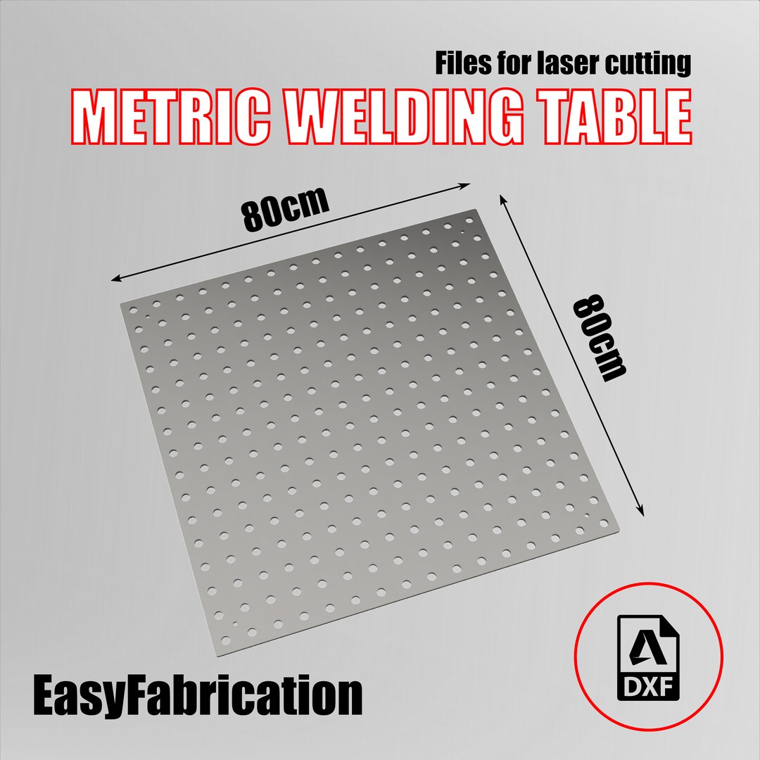 Welding Table DXF 800mm * 800mm Laser Cut File, Workbench, DXF, Cut ...