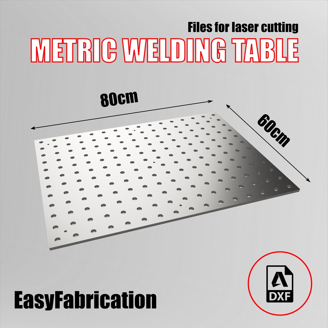 Welding Table DXF 800mm 600mm Laser Cut File, Workbench, DXF, Cut File ...