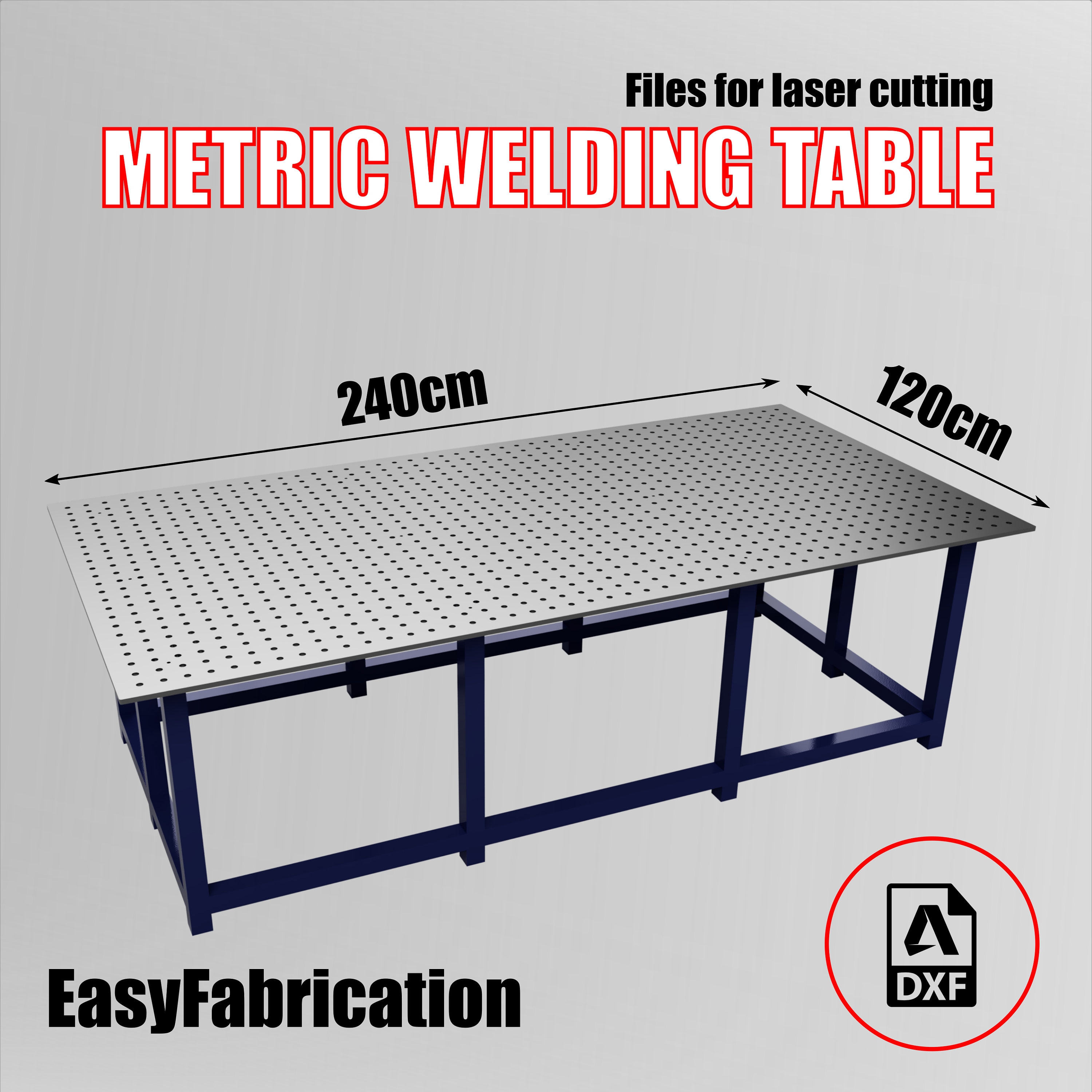 Welding Table DXF 240cm * 120cm 16mm Laser Cut File, Workbench, DXF ...