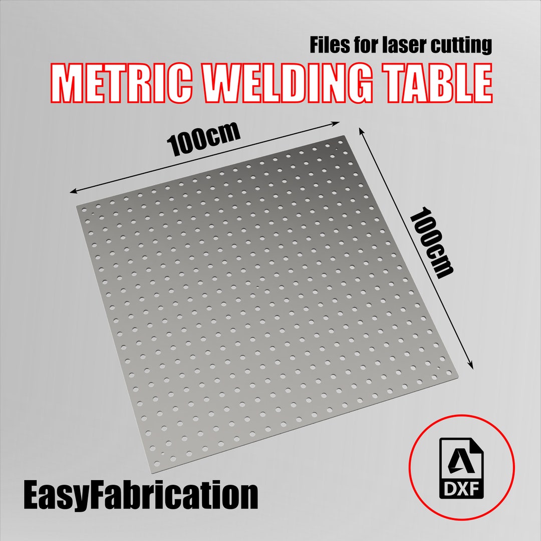 Welding Table DXF 100cm * 100cm Laser Cut File, DXF, Workbench, Cut ...