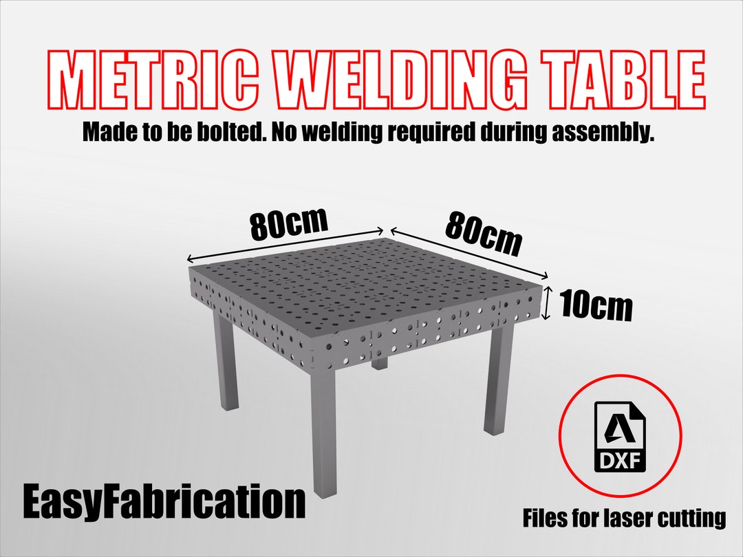Welding Table DXF 800mm * 800mm Laser Cut File, Workbench, DXF, Cut ...