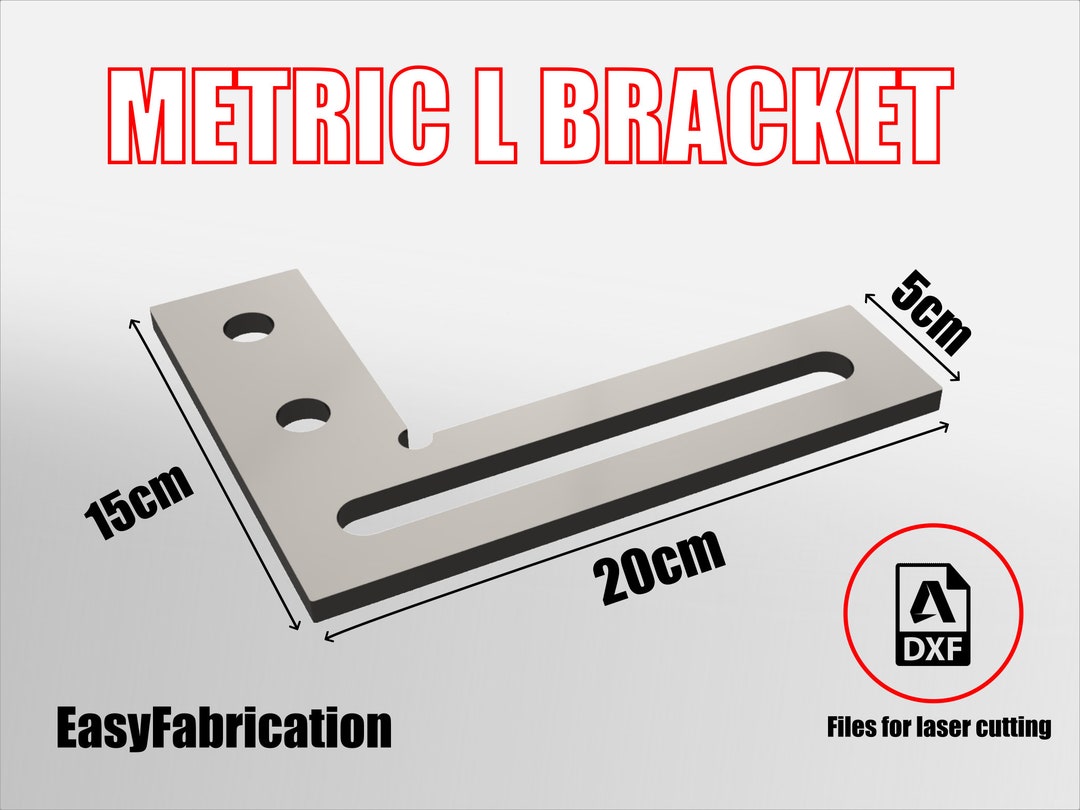 Metric L Bracket, 20cm X 15cm, Welding Fixture, DXF Laser Cutting ...