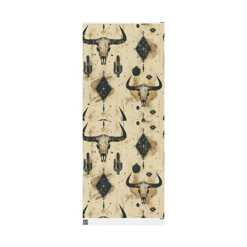 Vintage Inspired Western Wrapping Paper Bull Skull Wrapping Paper ...