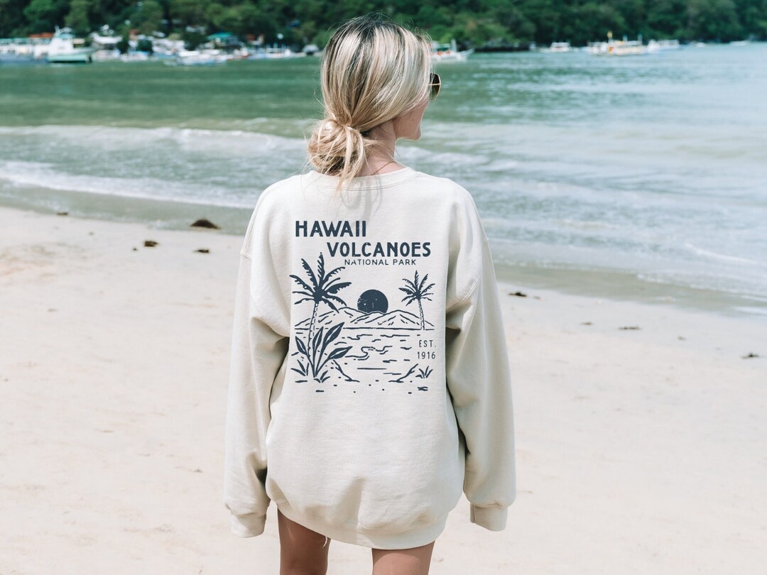 Hawaii Volcanoes Sweatshirt Trendy Aesthetic Sweatshirt Beachy Crewneck ...