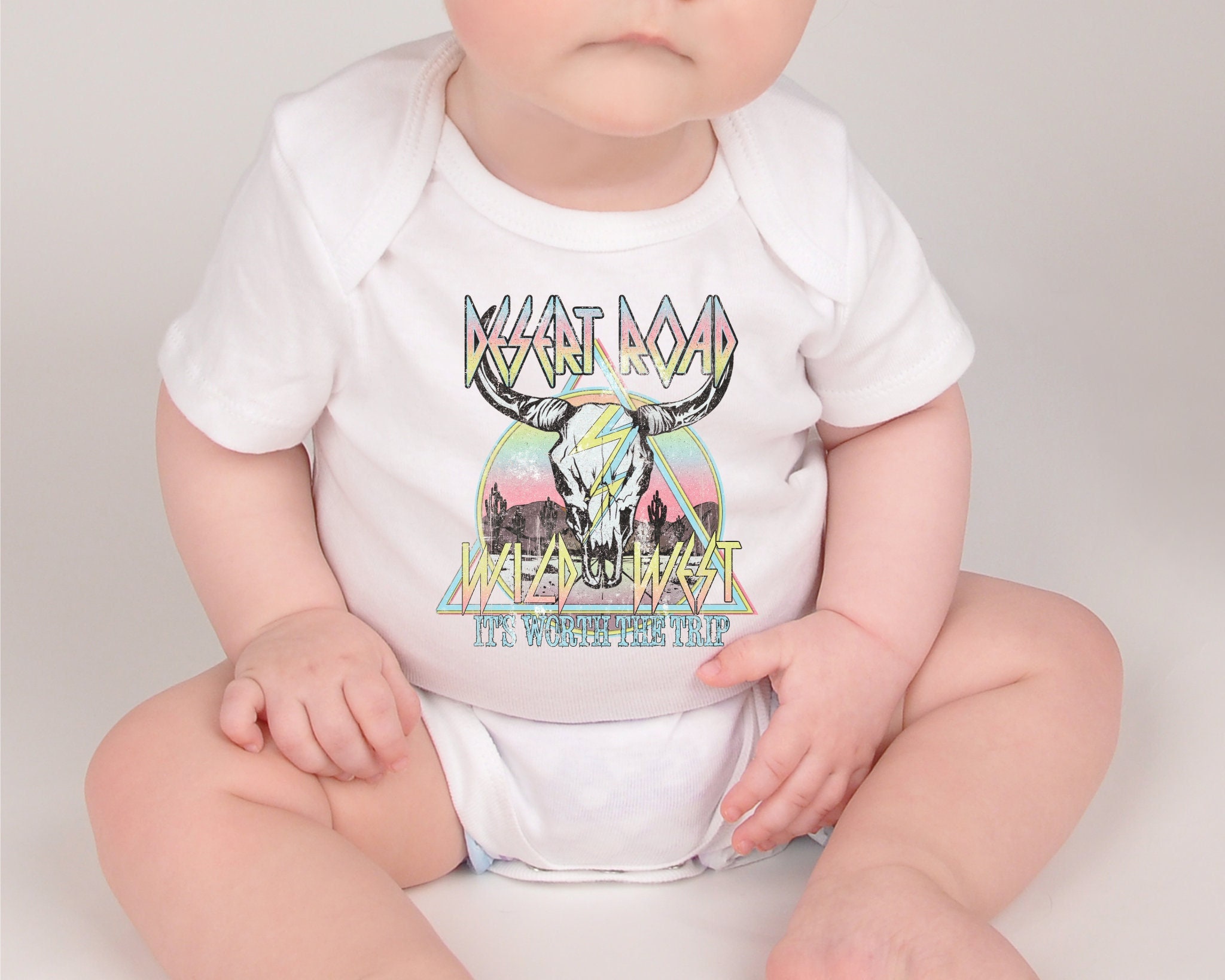 Wild West Onesie® Organic Baby Bodysuit Western Onesies® Trendy Baby Clothes Retro Boho Bodysuit ...