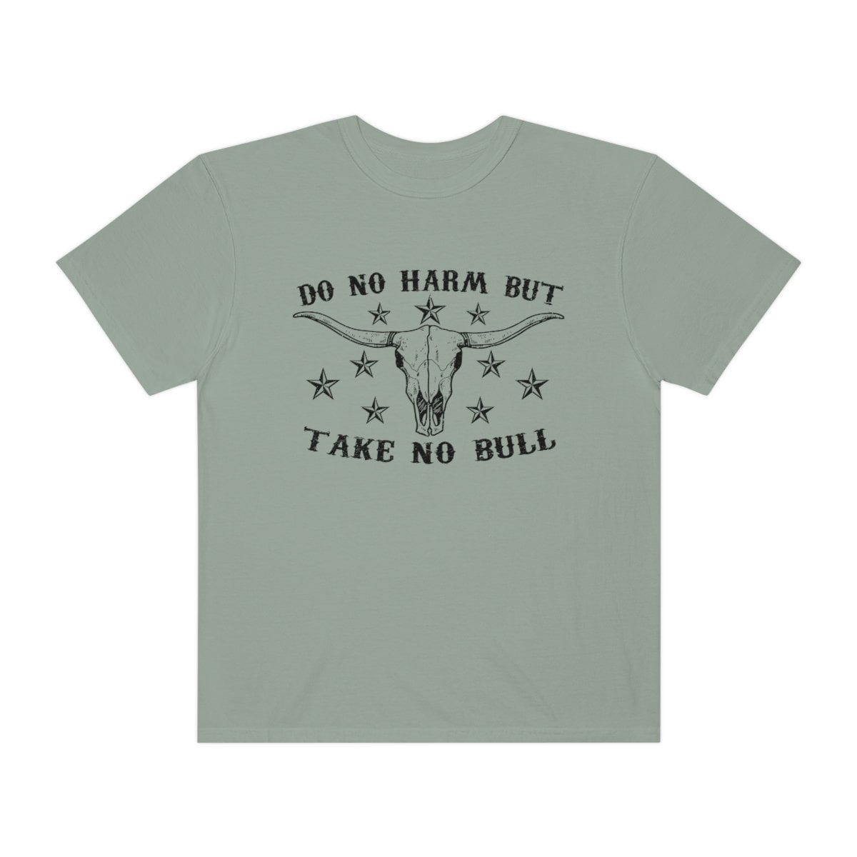 Do No Harm Take No Bull Comfort Colors Shirt Bull Skull Longhorn Shirt ...