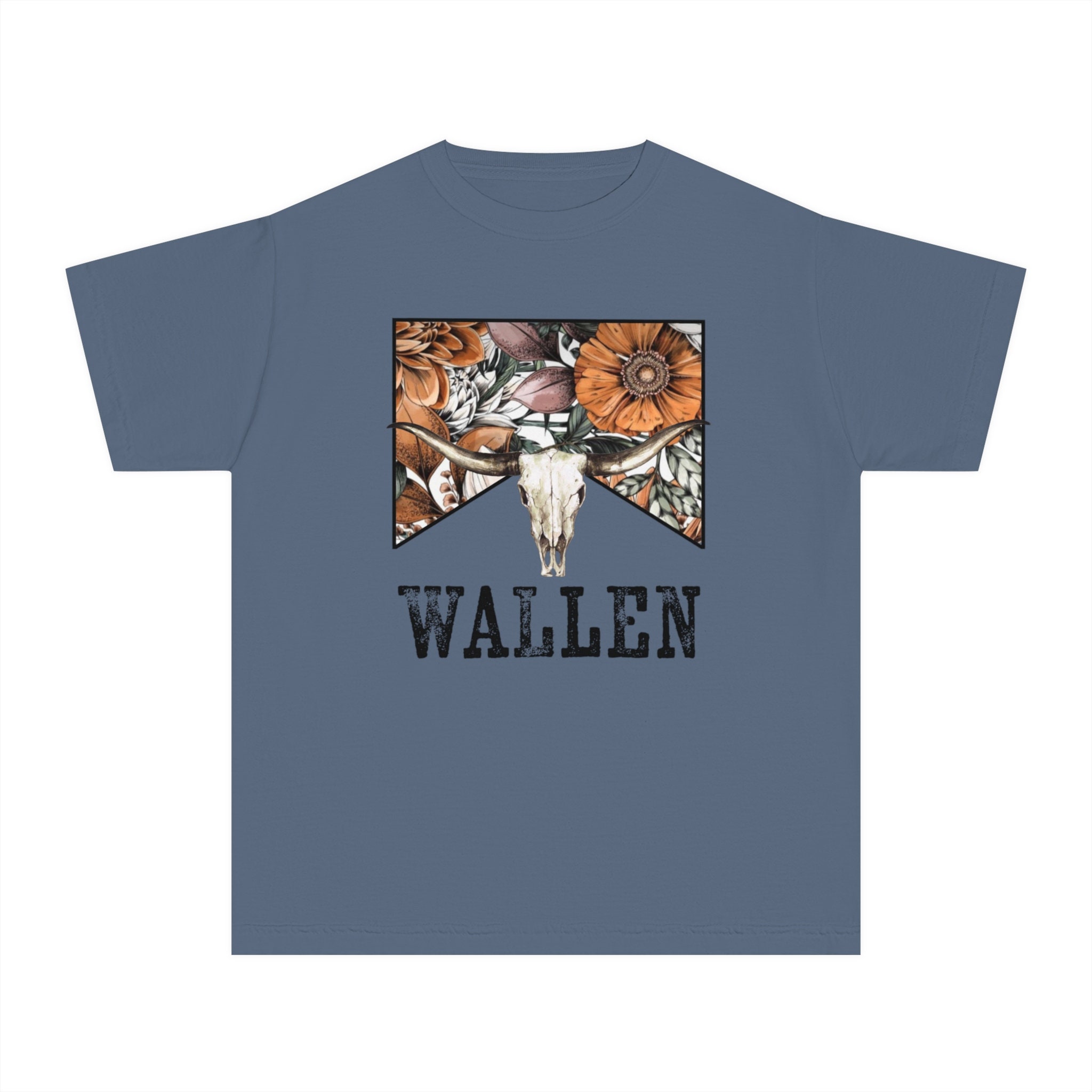 Wallen Kids Tshirt Girls Shirts Bull Skull Trendy Kids Clothes Retro ...