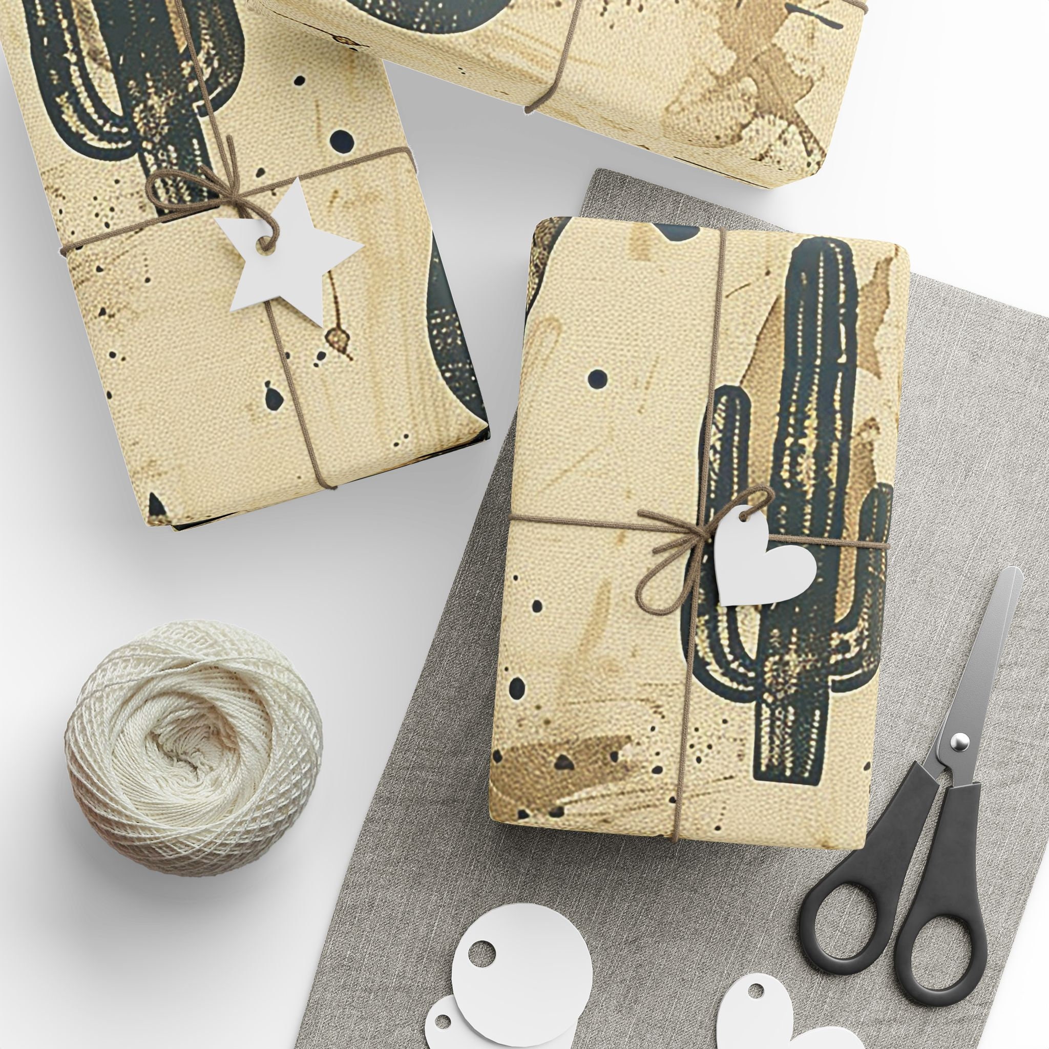 Vintage Inspired Western Wrapping Paper Bull Skull Wrapping Paper ...