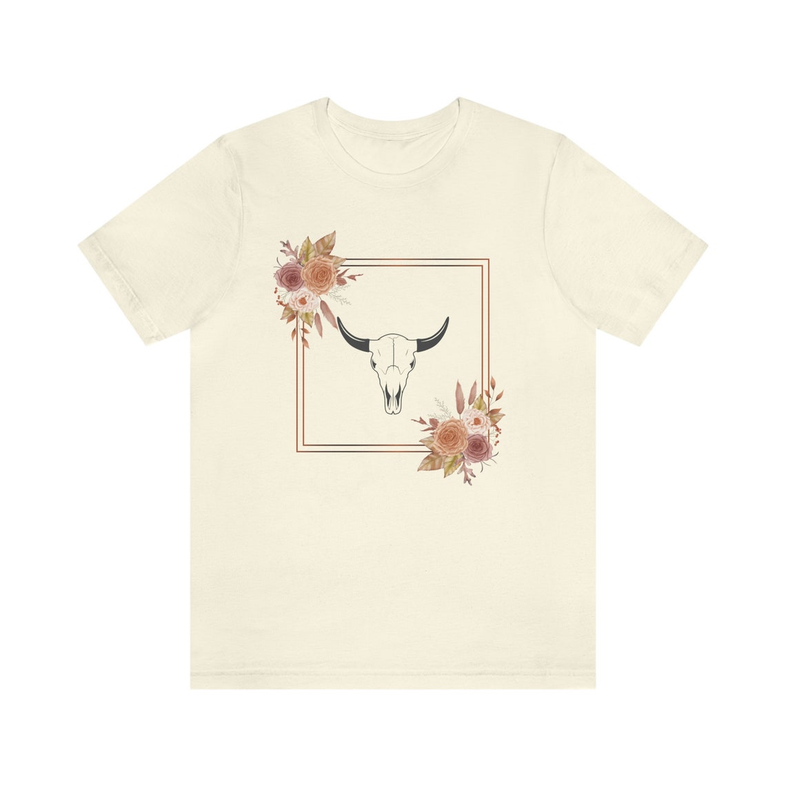 Bull Skull Oversized Western Graphic Tee Western Tshirt Dress - Etsy