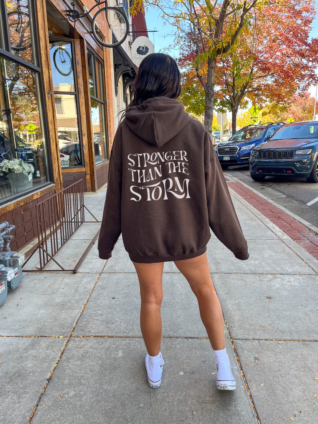 Stronger Than the Storm Hoodie Preppy Sweatshirt Retro Crewneck Mental ...