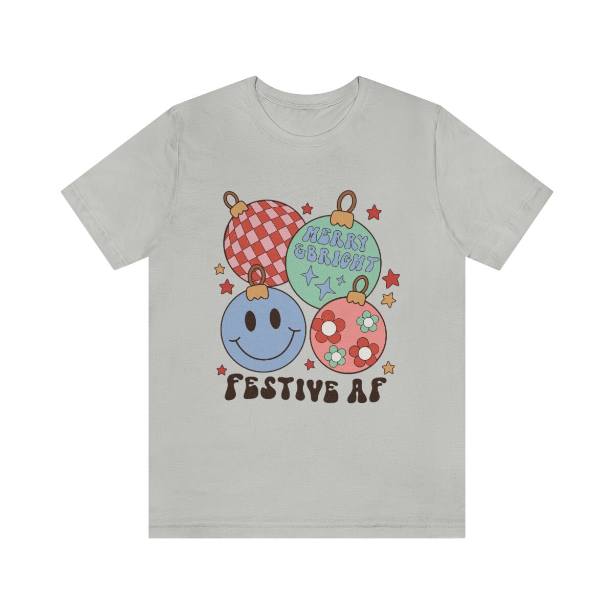Festive AF Retro Christmas Tee, Vintage, Ugly Sweater Shirt, Retro ...