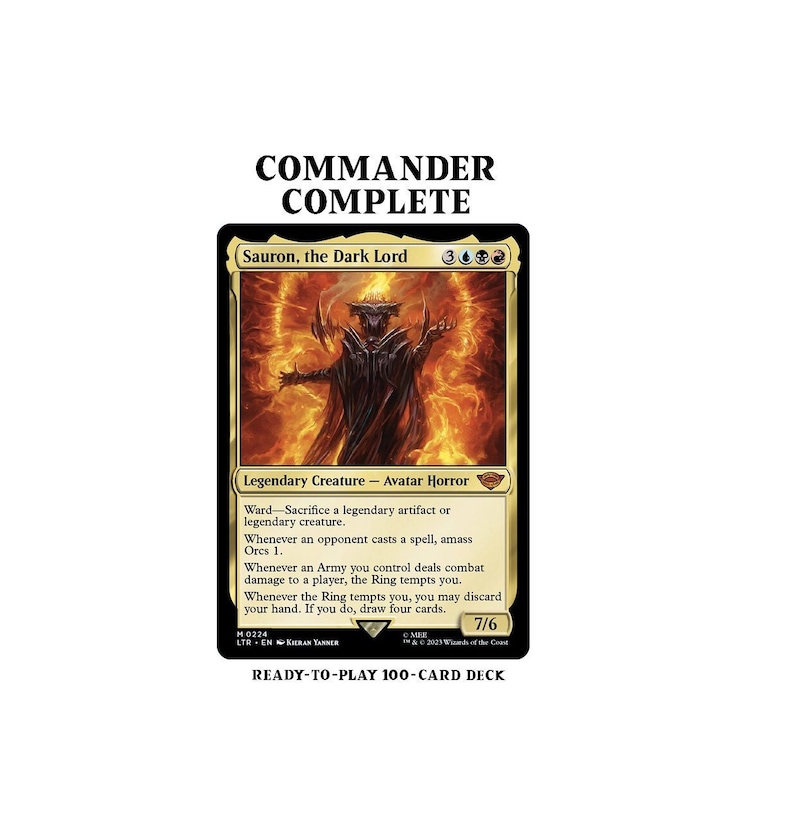 Sauron, the Dark Lord Lotr the Rings Tempts You Magic Mtg Custom ...