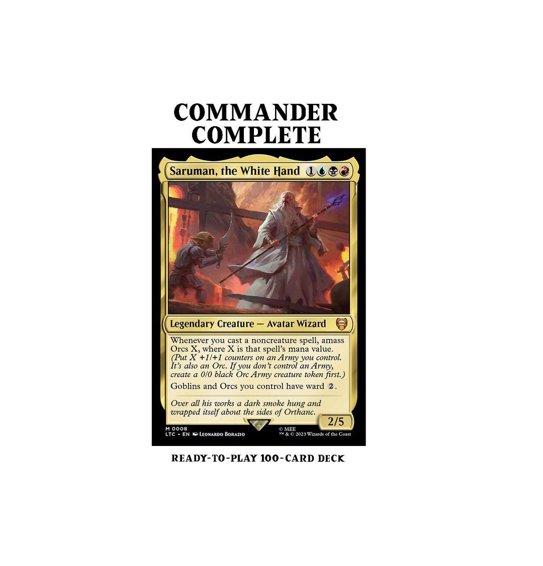 Saruman, the White Hand Lotr AMASS ORCS Spells Magic Mtg Custom ...