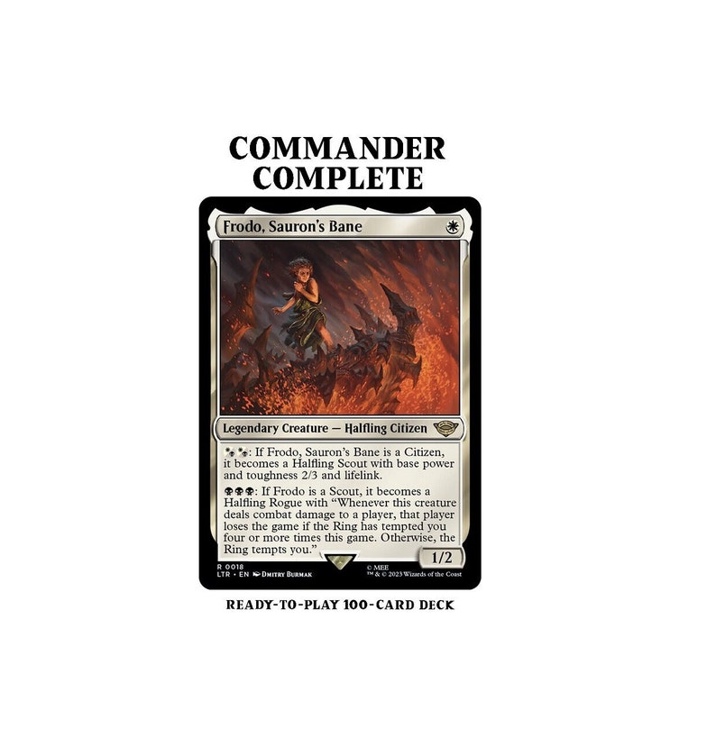 Frodo, Sauron's Bane Lotr the Ring Tempts You Magic Mtg Custom ...