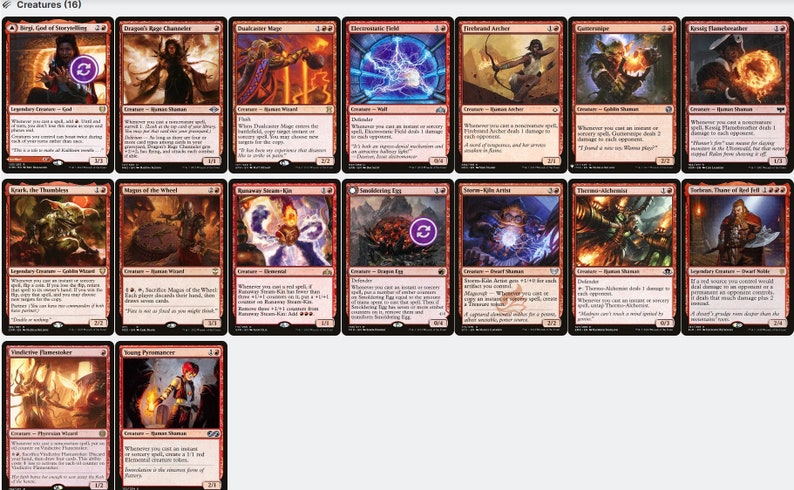 Urabrask / the Great Work RED SPELLS BURN Magic Mtg Custom Commander ...
