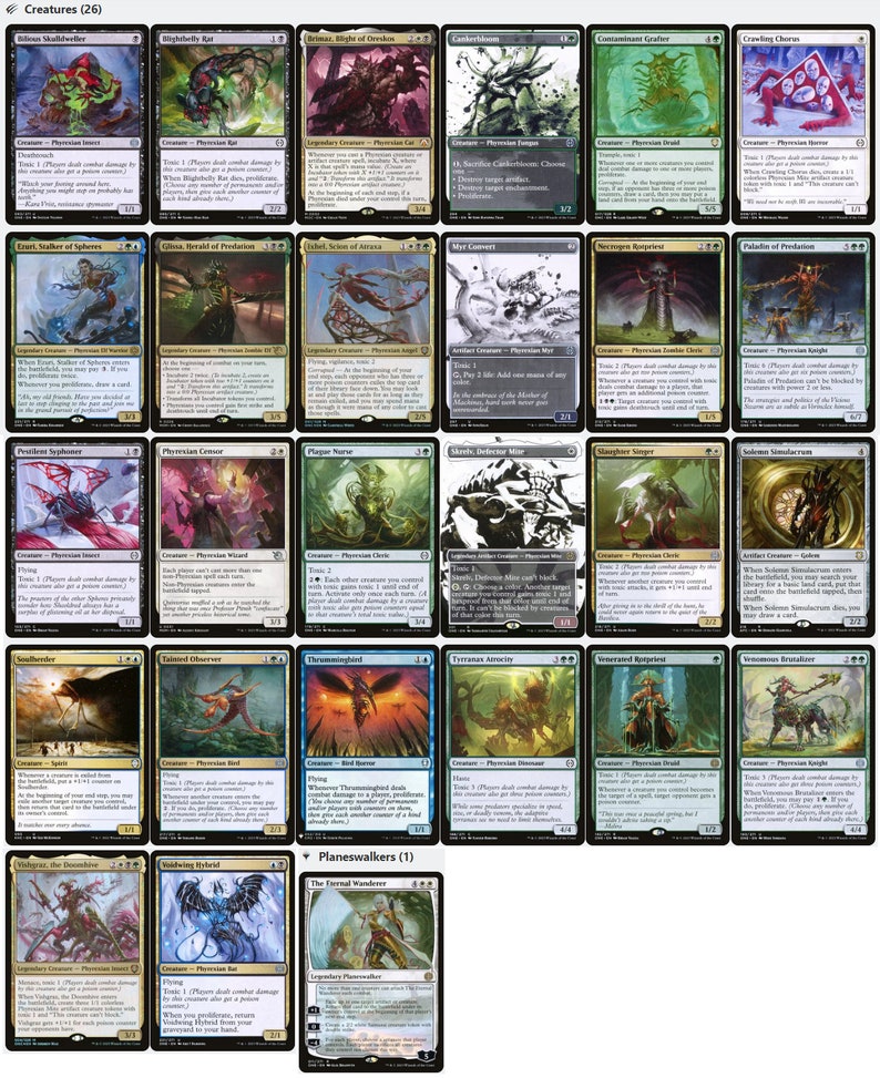 Atraxa, Grand Unifier PHYREXIAN INFECT PROLIFERATE Magic Mtg Custom ...