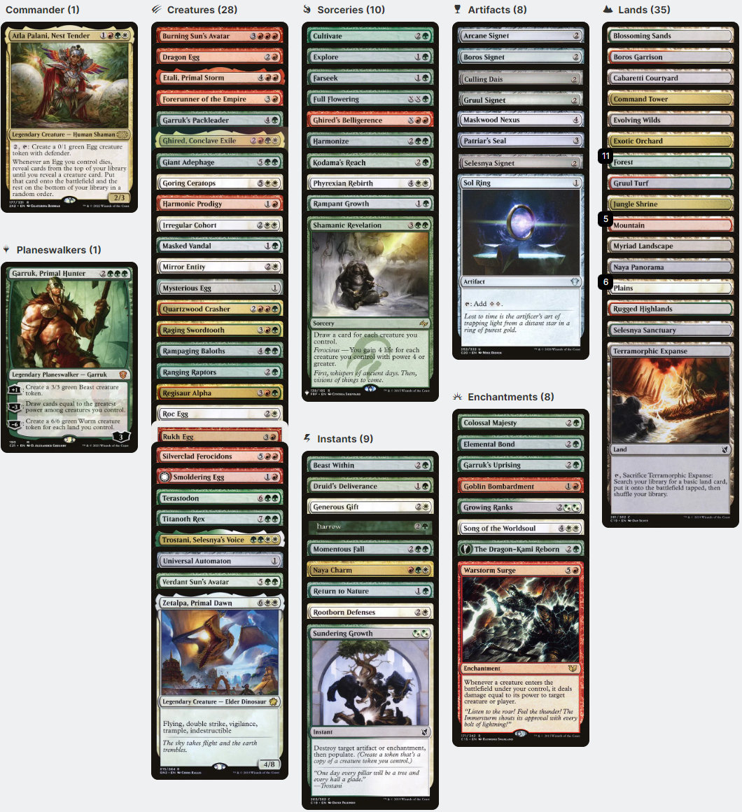 Atla Palani Nest Tender DINOSAUR EGGS Magic Mtg Commander - Etsy