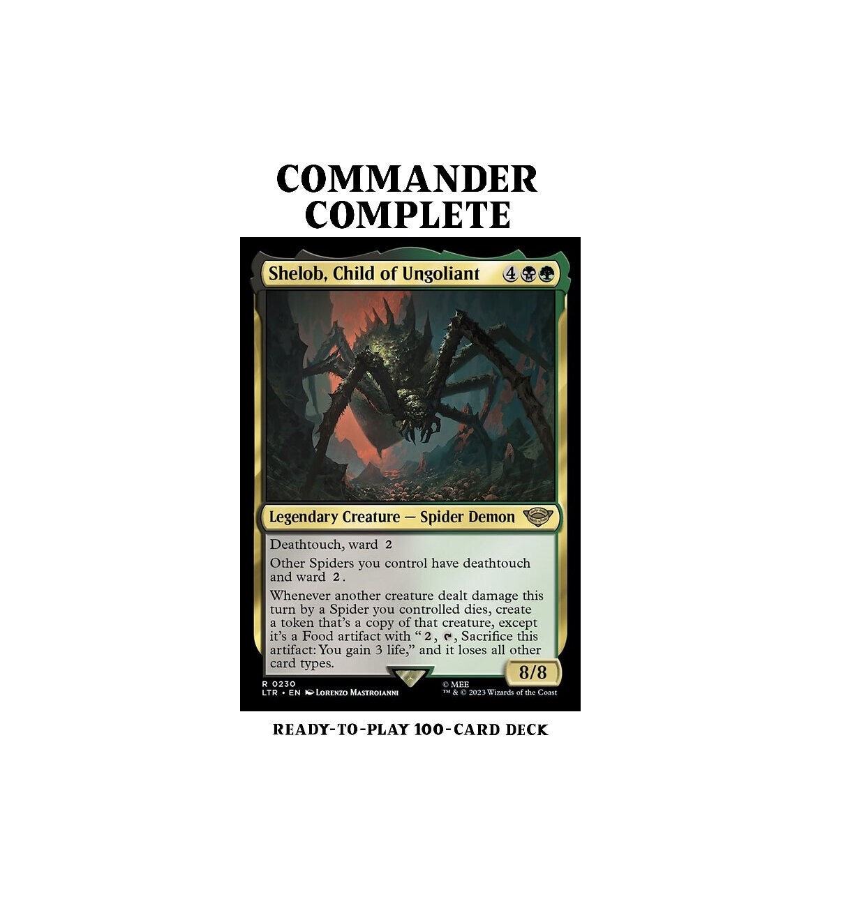 Shelob, Child of Ungoliant Lotr SPIDERS FOOD Magic MTG Custom Commander ...