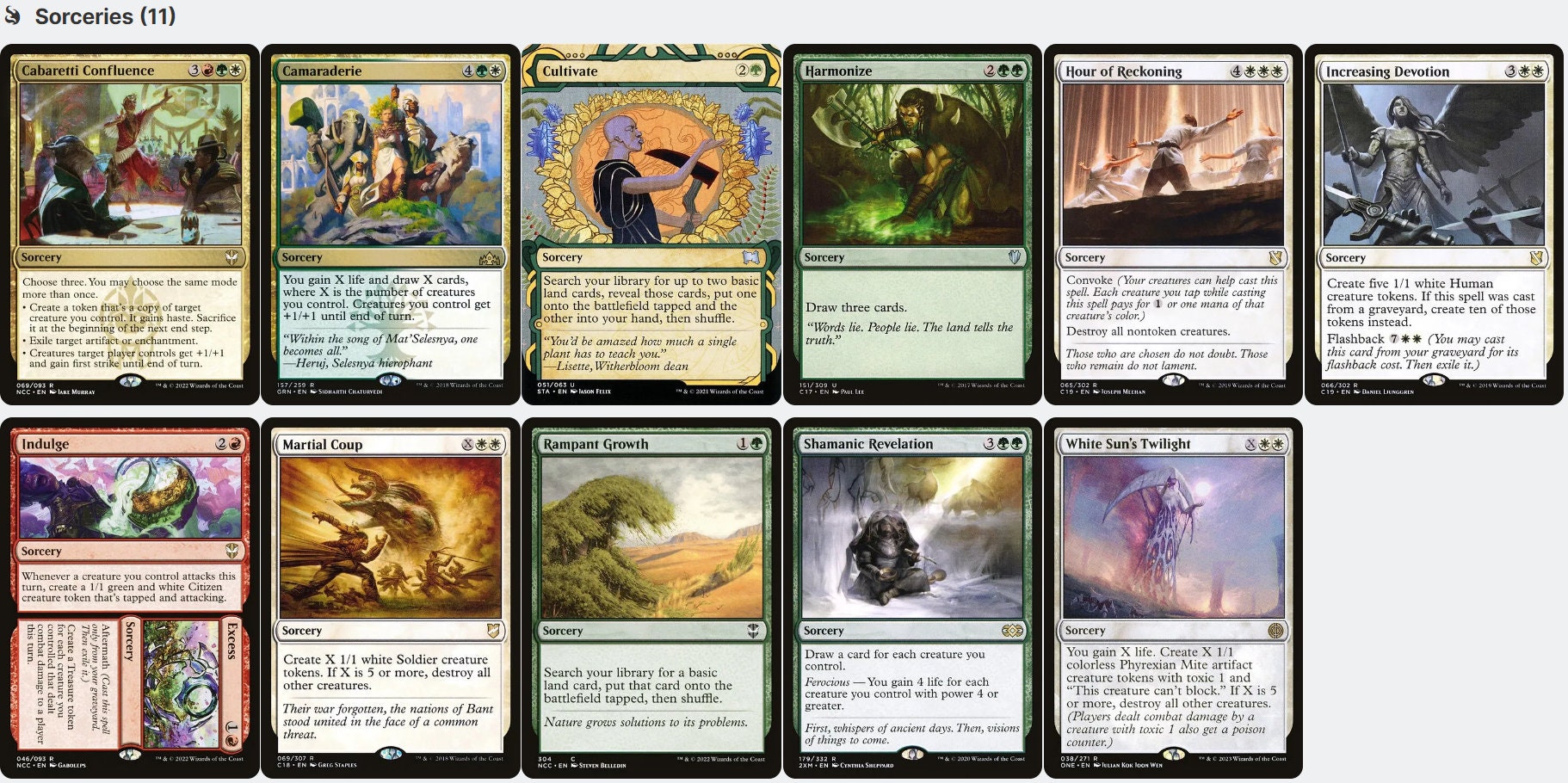 Jetmir, Nexus of Revels CREATURE TOKENS Cabaretti Naya Magic MTG ...