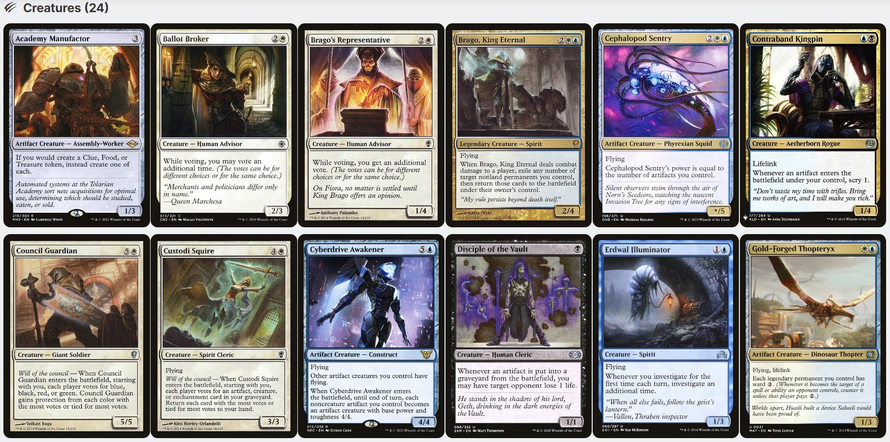 Tivit, Seller of Secrets RIGGED VOTING TOKENS Magic Mtg Custom ...