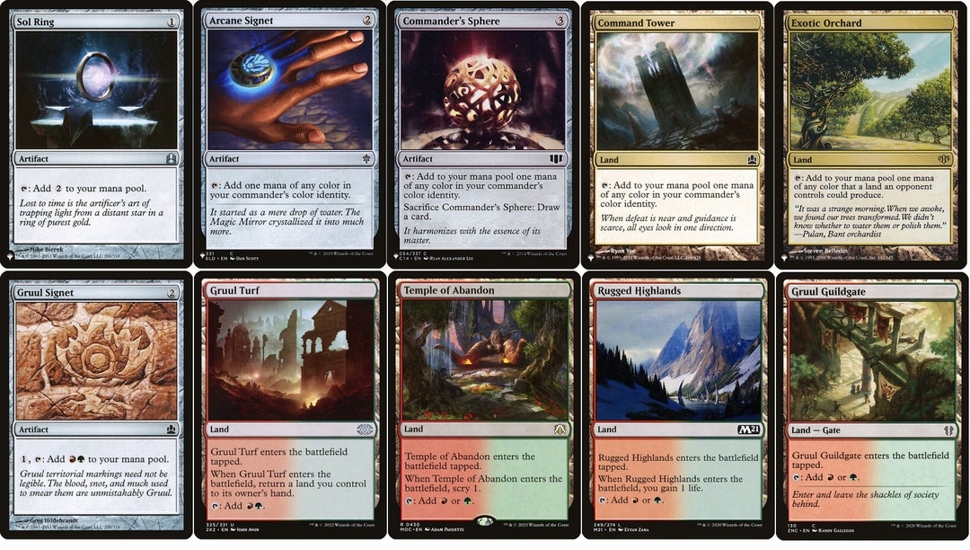 GRUUL Commander Deck Builder Starter Pack Kit Red/green MANA Lands Artifacts - Etsy