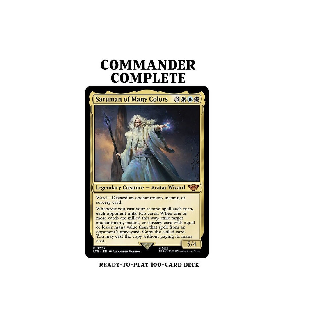 Saruman of Many Colors Lotr MILL SPELL STEAL Magic Mtg Custom Commander ...