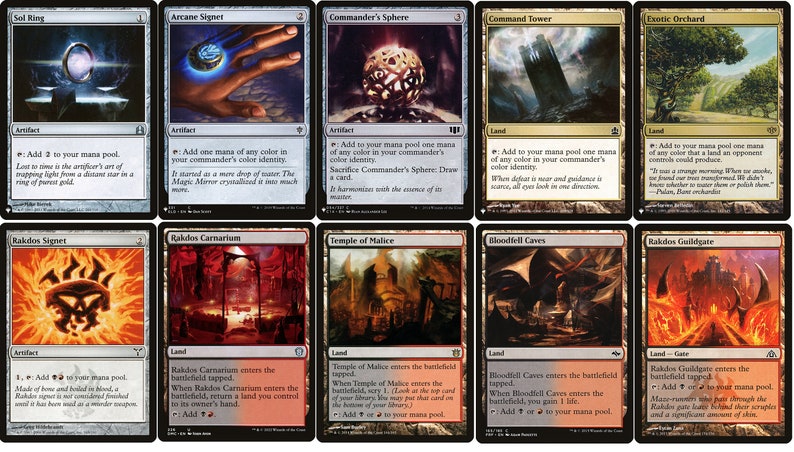 RAKDOS Commander Deck Builder Starter Pack Kit Black/red MANA Lands ...