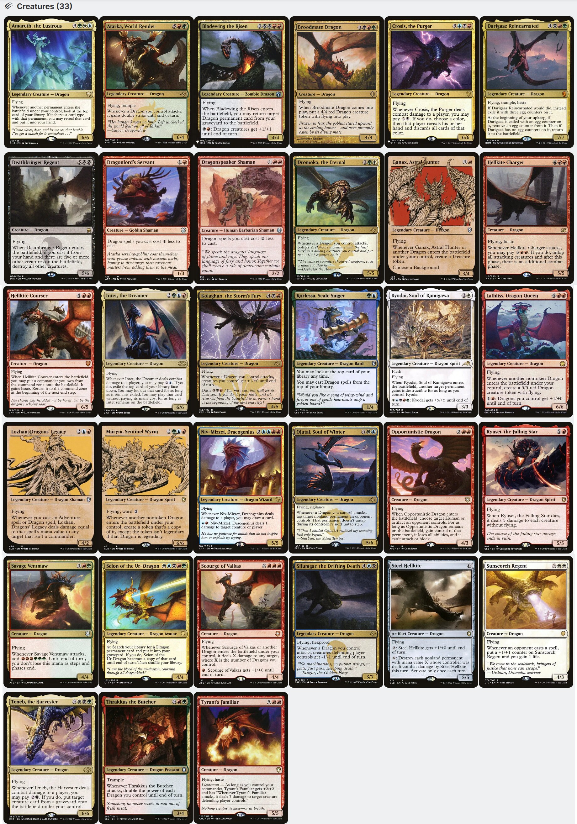 The Ur-dragon ULTIMATE Dragon Tribal Magic MTG Commander Deck - Etsy