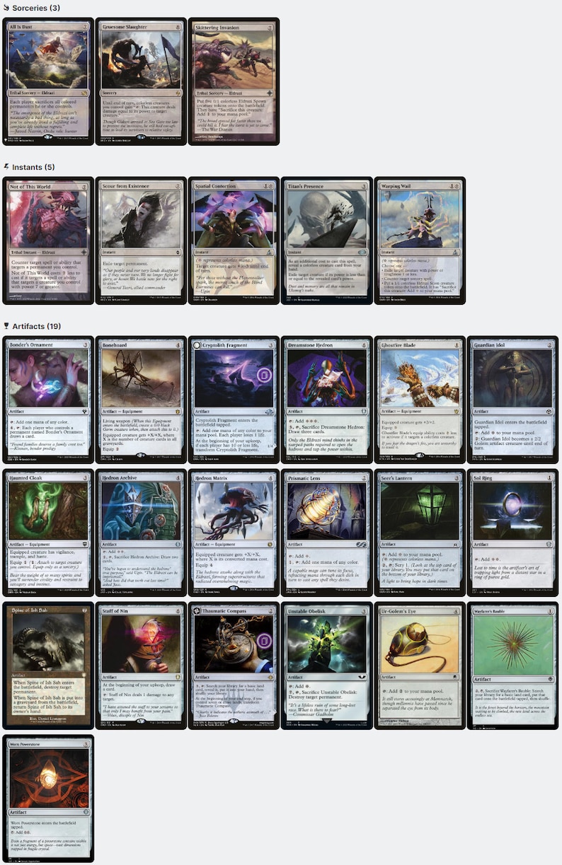 Ultimate Eldrazi Colorless Tribal Four Legendary Commanders Included ...