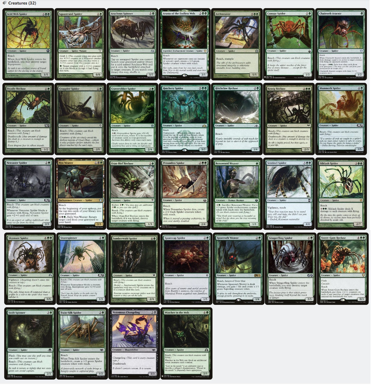 Ishkanah, Grafwidow Spider Tribal Magic MTG Commander Deck - Etsy