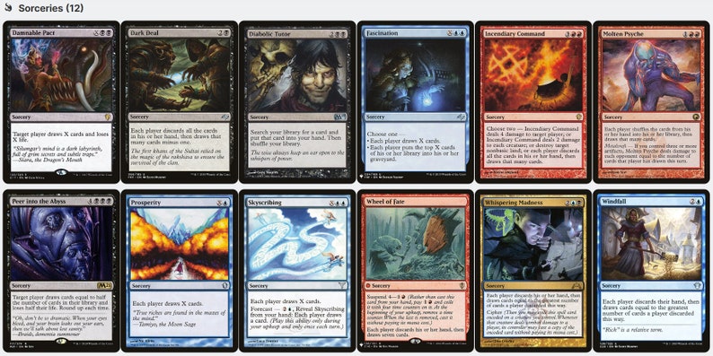 Nekusar, the Mindrazer FORCED CARD DRAW Magic Mtg Custom Commander Deck ...