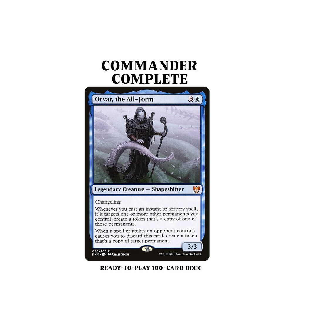 Orvar, the All-form COPY PERMANENTS Magic MTG Custom Commander Deck - Etsy
