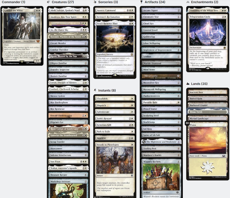 Gandalf the White Lotr DOUBLE TRIGGERS Magic MTG Custom - Etsy