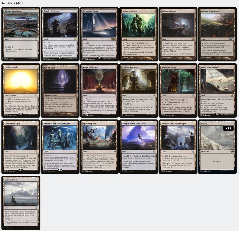 Ultimate Eldrazi Colorless Tribal Four Legendary Commanders Included ...