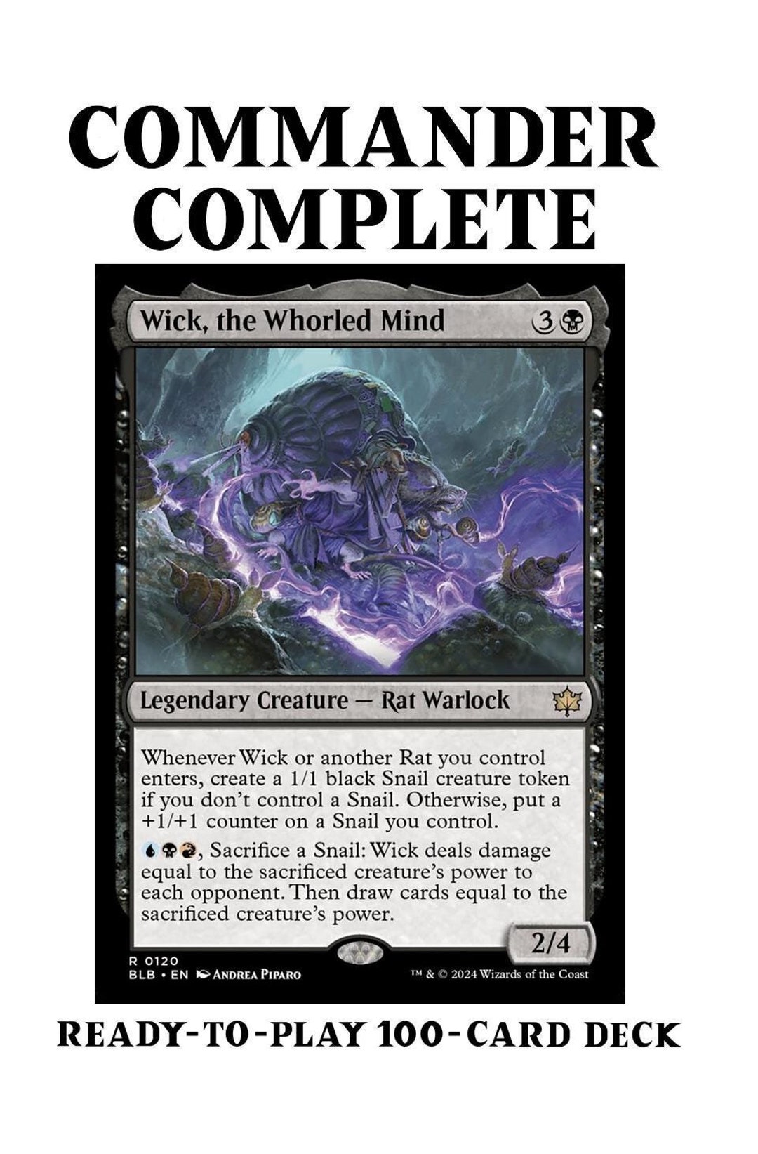 Wick, the Whorled Mind Rat Tribal Shapeshifters Magic MTG Custom Commander Deck - Etsy