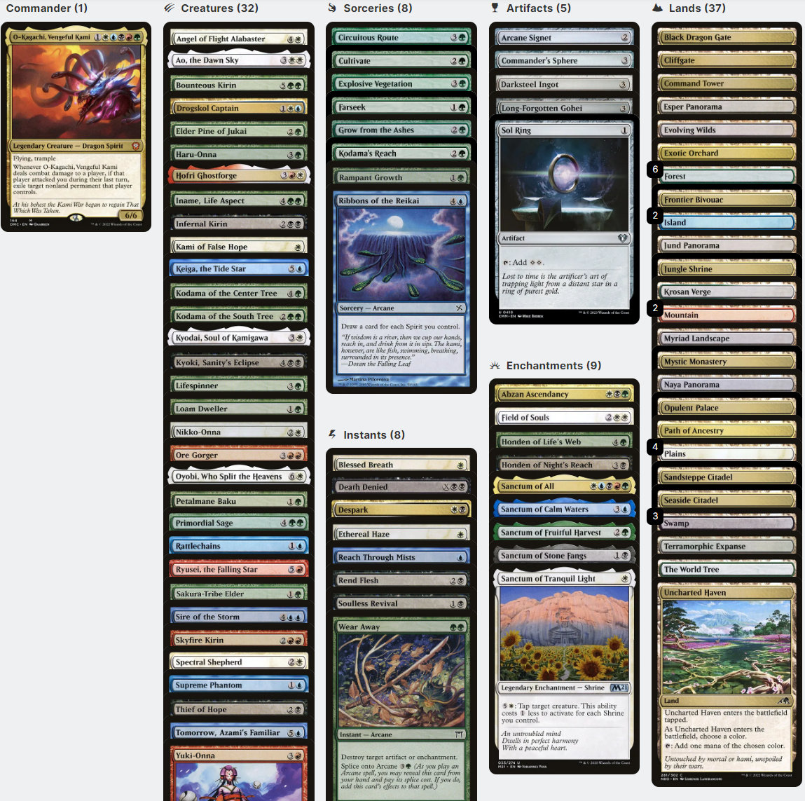 O-kagachi, Vengeful Kami KAMIGAWA SPIRIT TRIBAL Magic Mtg Custom ...