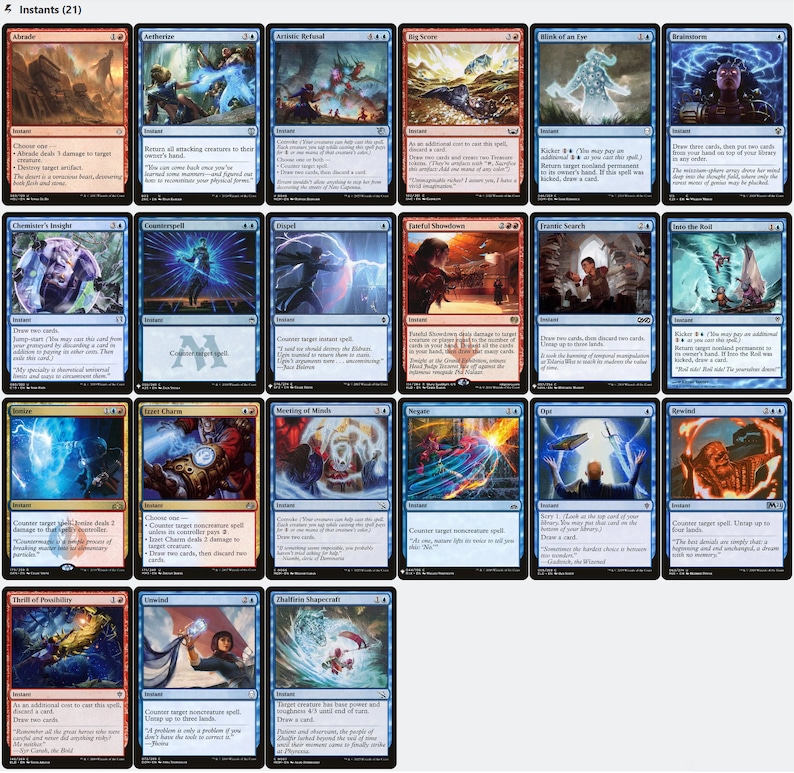 Niv-mizzet, Parun CARD DRAW Instant Sorcery Magic Mtg Custom Commander ...