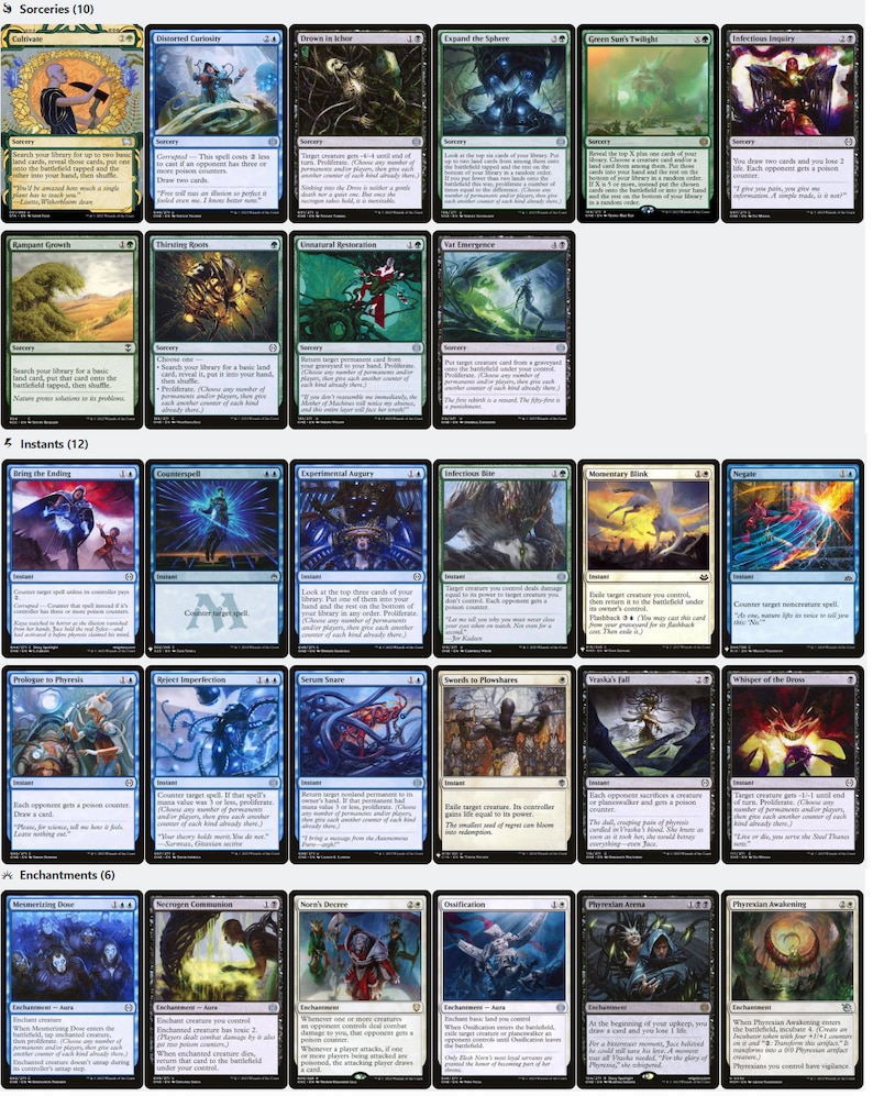 Atraxa, Grand Unifier PHYREXIAN INFECT PROLIFERATE Magic Mtg Custom ...