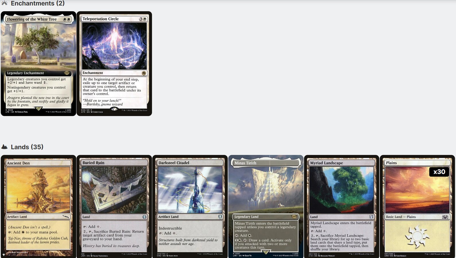 Gandalf the White Lotr DOUBLE TRIGGERS Magic MTG Custom Commander Deck ...